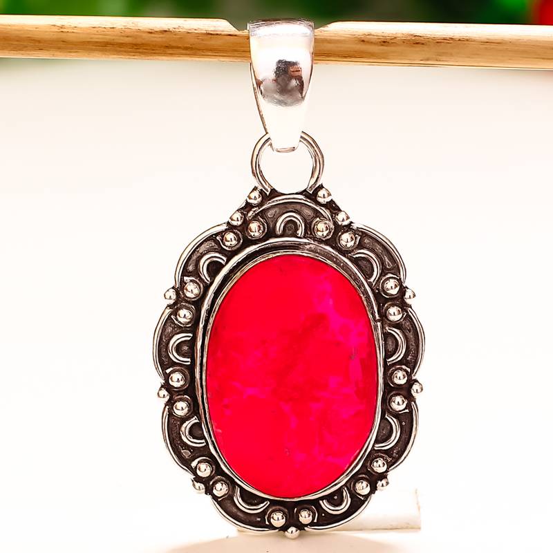 Pink larimar gemstone 925 sterling silver jewelry pendant 2.18 ...