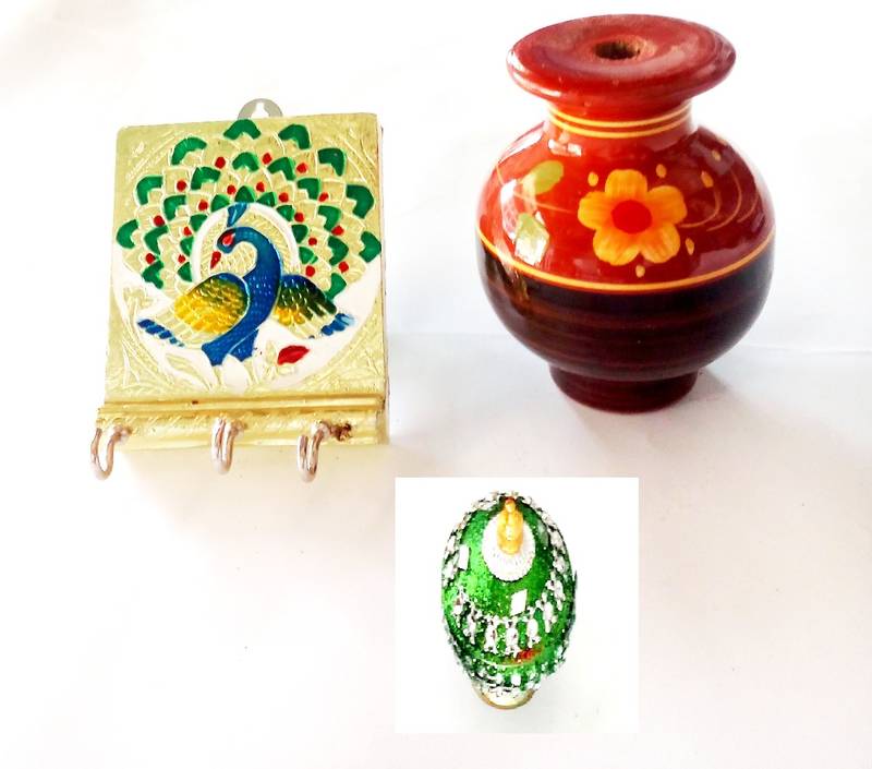 Royal home décor ladies items combo - / flower pot / keyholder ...