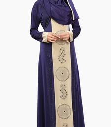 Navy Blue Colour Stretchable Lycra Diamond Stone Work Straigth Style ...