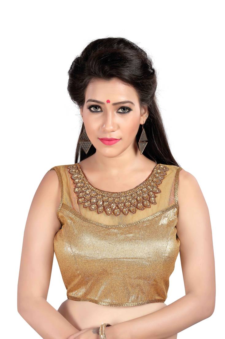 gold banglori silk diamond blouse - PAVITRA CREATION - 2430806