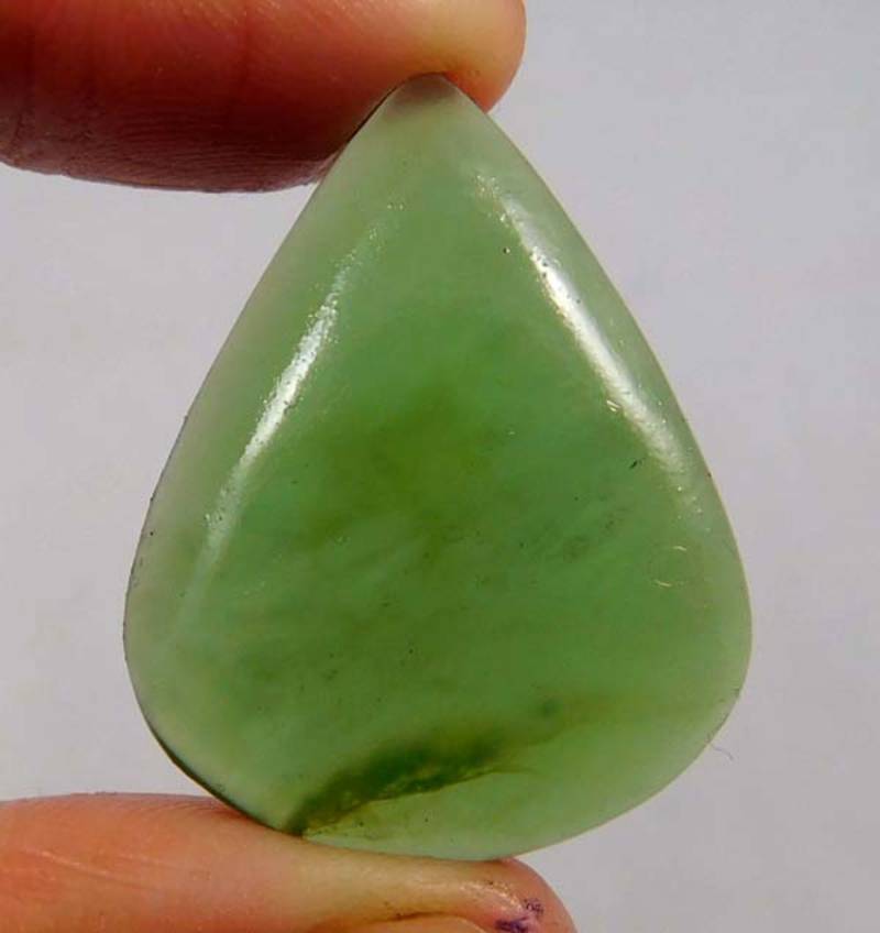 20.75 Cts. 100% Natural Green Jade? Pear 29X23 Loose Gemstone ...