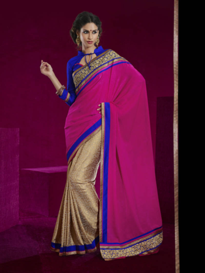 Sensious Pink Designer Saree - Indian Women Fashions Pvt Ltd - 330225