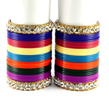Exclusive Multi Color Bangles - vidhya_kangan - 333185