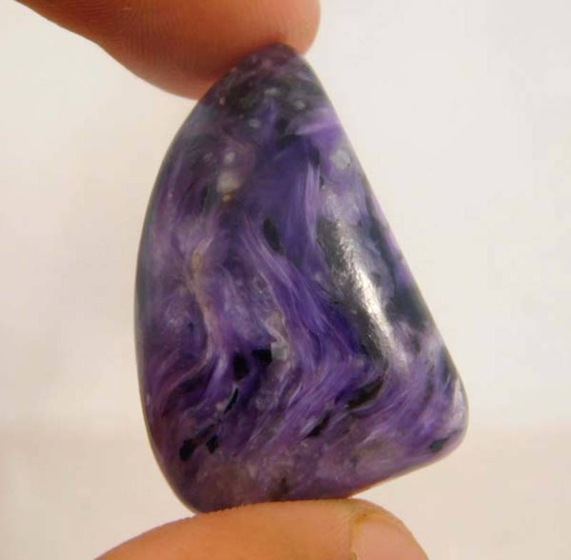 36cts 100% natural fantastic russian blue charoite 32x23x6 mm gemstone ...