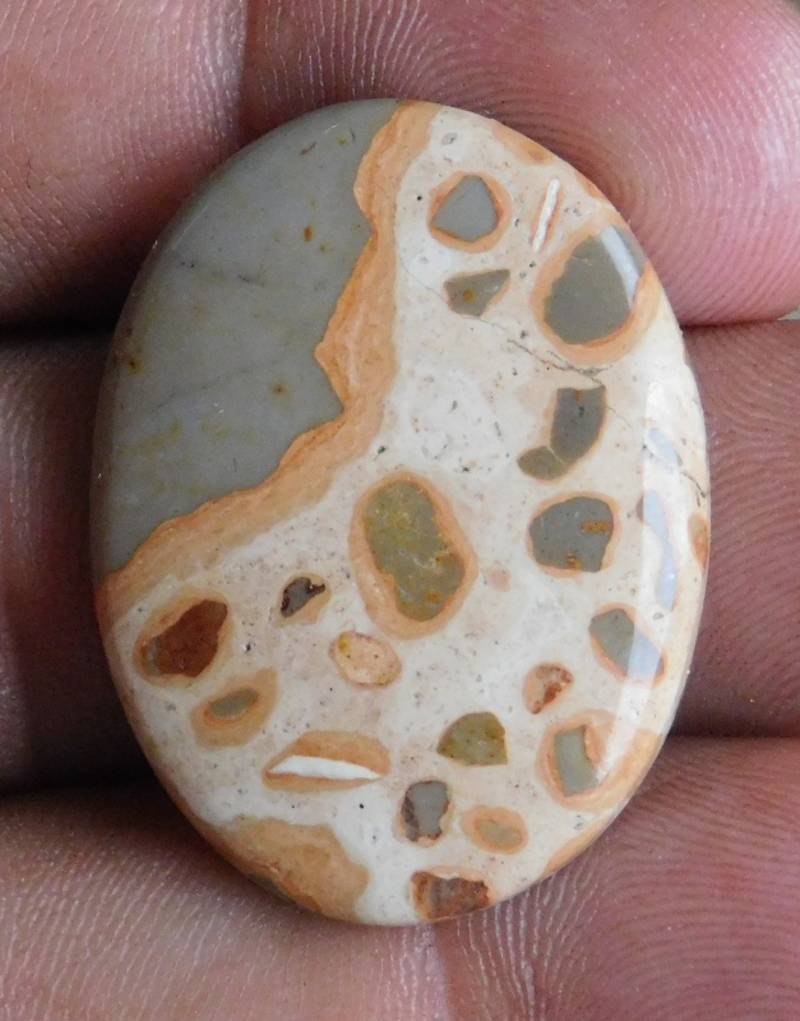 35.65cts adorable 100% natural leopard skin jasper loose cabochon ...