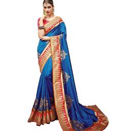 blue Sequence work Pure Silk saree with blouse - Style Array - 2490738