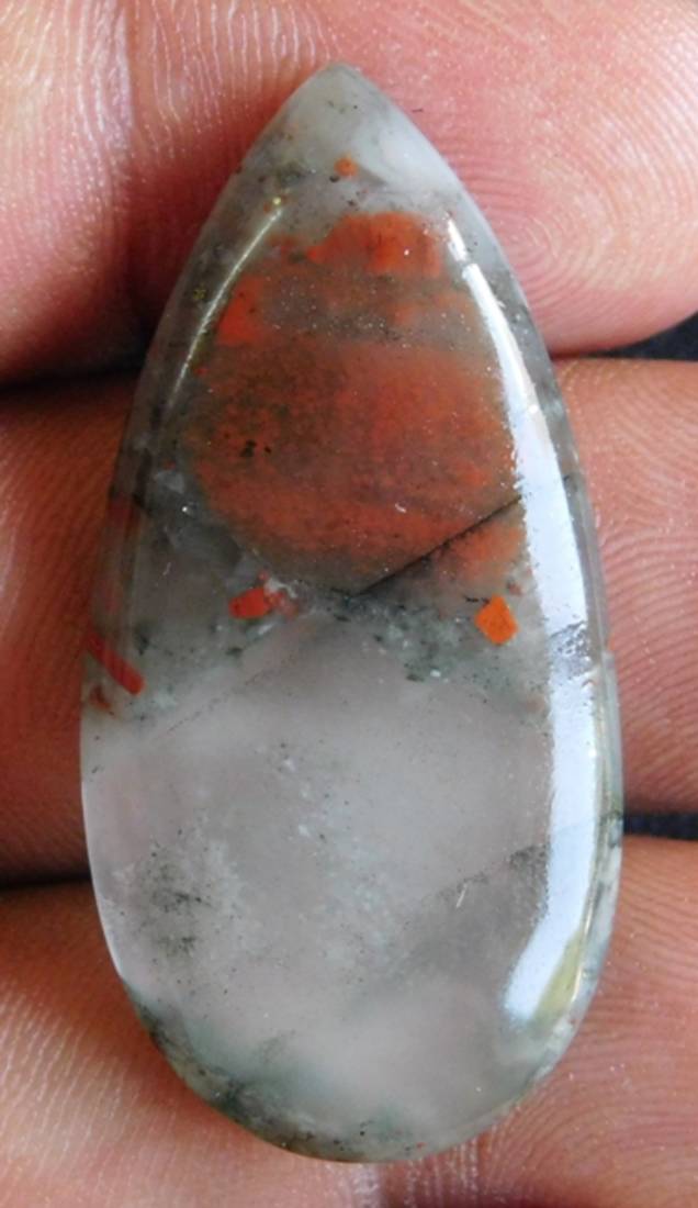 41.5cts 100% Natural Fantastic Red Blood Stone Pear Shape Cabochon ...