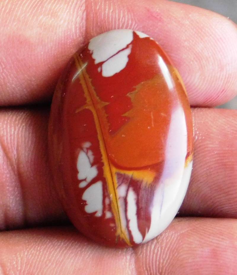 38.2cts Beautifull 100% Natural Noreena Jasper 33X22X6Mm Cabochon ...