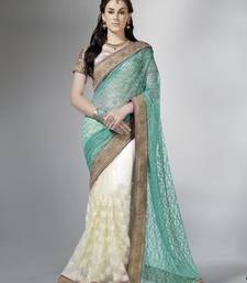 Sea Green,Tusser Colour Traditional Saree - MANVAA - 338013