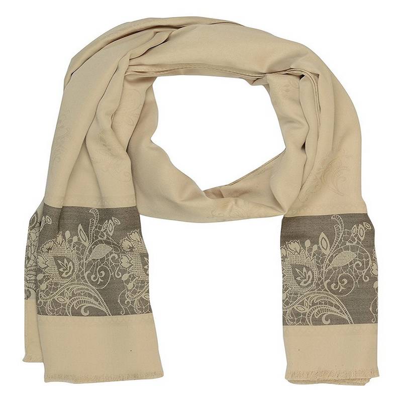 Cream Viscose Islamic Style Stole Daily Wear Arabian Hijab - Mean Zoom ...