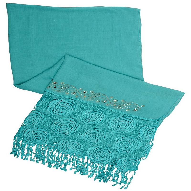 Blue Cotton Islamic Style Stole Daily Wear Arabian Hijab - Mean Zoom ...