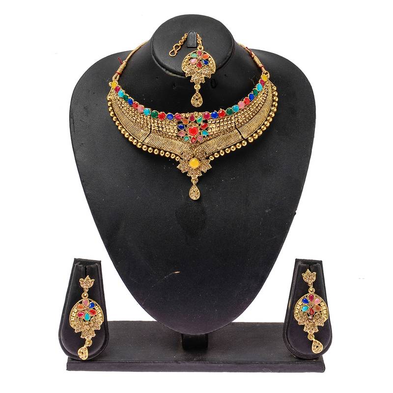 Indian Bollywood Style Traditional Bridal Gold Plated bridal-sets ...