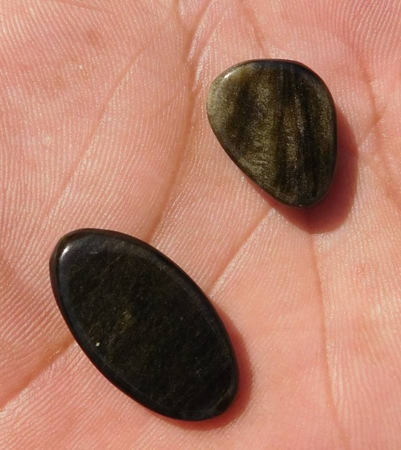 25.85 Cts Natural Unique Golden Obsidian Mix Cabochon Gemstone ...