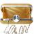 Women Glittering Gold Large Box Clutch - Just Women - 342266