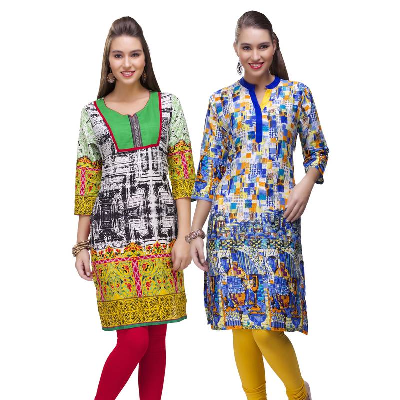 Multicolor cotton combo-kurtis - Rajnandini - 2541956