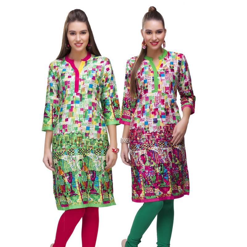 Multicolor cotton combo-kurtis - Rajnandini - 2542027