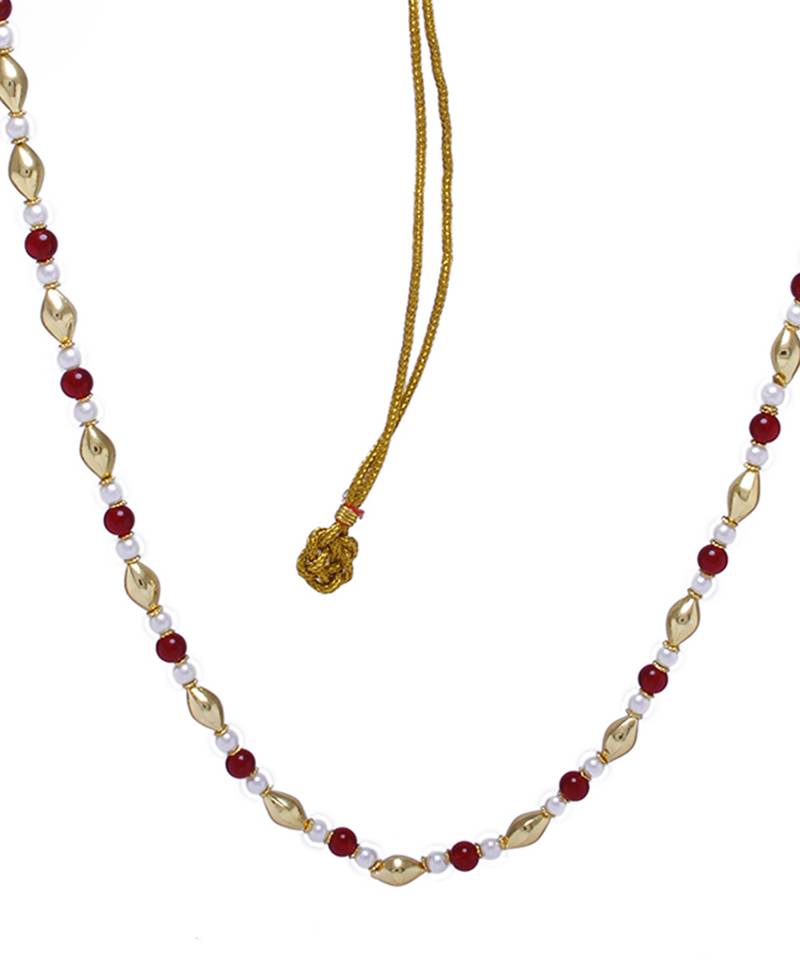 Attractive Kolhapuri Bormal With Red And White Crystals For Womens ...