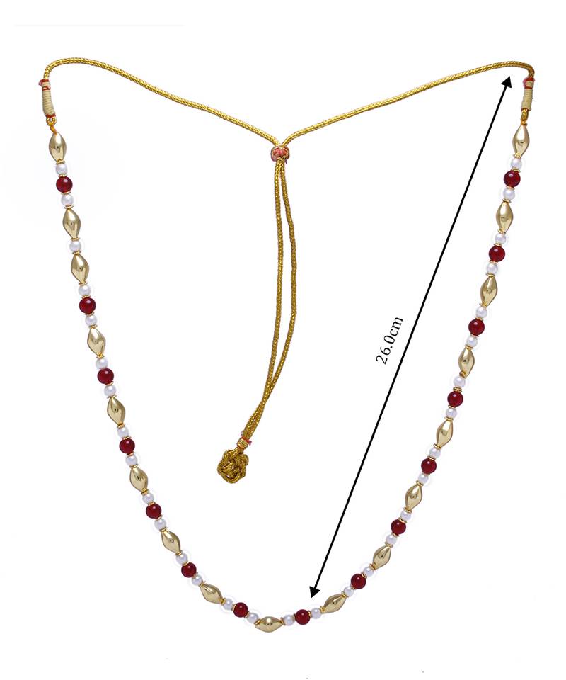 Attractive Kolhapuri Bormal With Red And White Crystals For Womens ...