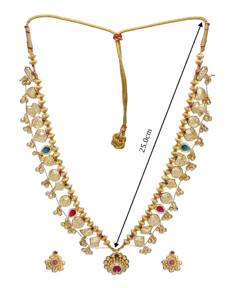 Traditional Handmade Kolhapuri Saaj Jewelley 24K Gold Plated Alloy ...