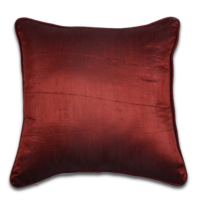 Texture Cushion Cover ( Pack of - 5, 45 x 45 cm, Maroon ) - HOME AND WE ...