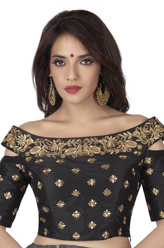 Black Readymade Blouse - Buy Black Readymade Blouse Online at Best Prices