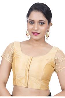 Gold Blouse Online - Shop Gold Color Blouse Designs & Patterns