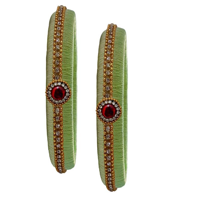 Multicolor pearl bangles silk thread - Akshata Koli - 2619014