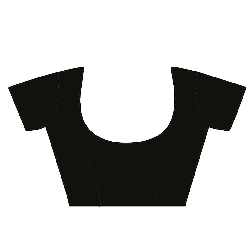 Multicolor printed chiffon saree with blouse - Red Sparrow - 2619786