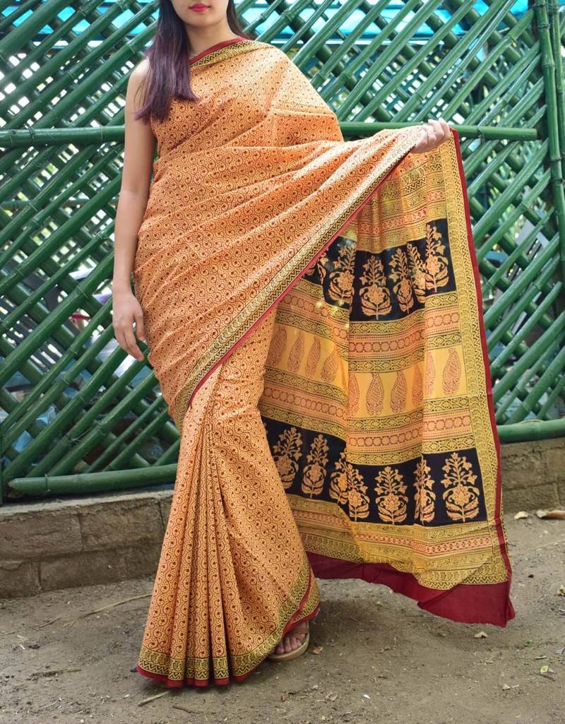 Bagh Print Cotton Saree Pattern 10 - Richa Pandey - 2620826