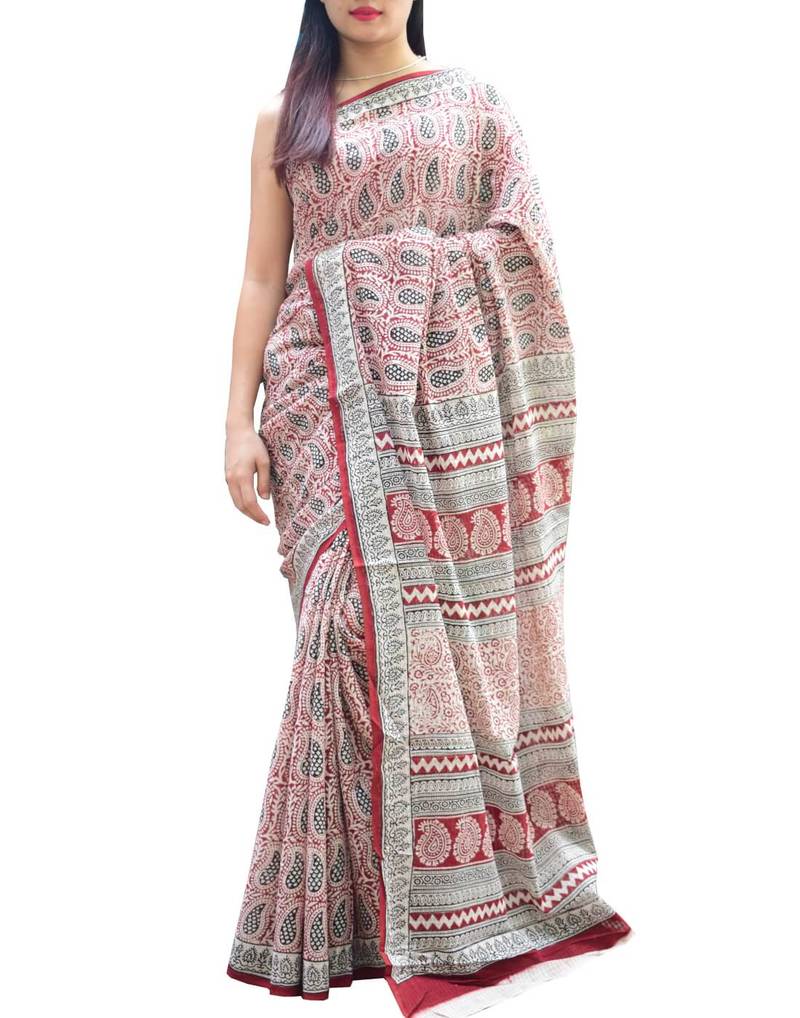 Bagh Print Cotton Saree Pattern 11 - Richa Pandey - 2620827