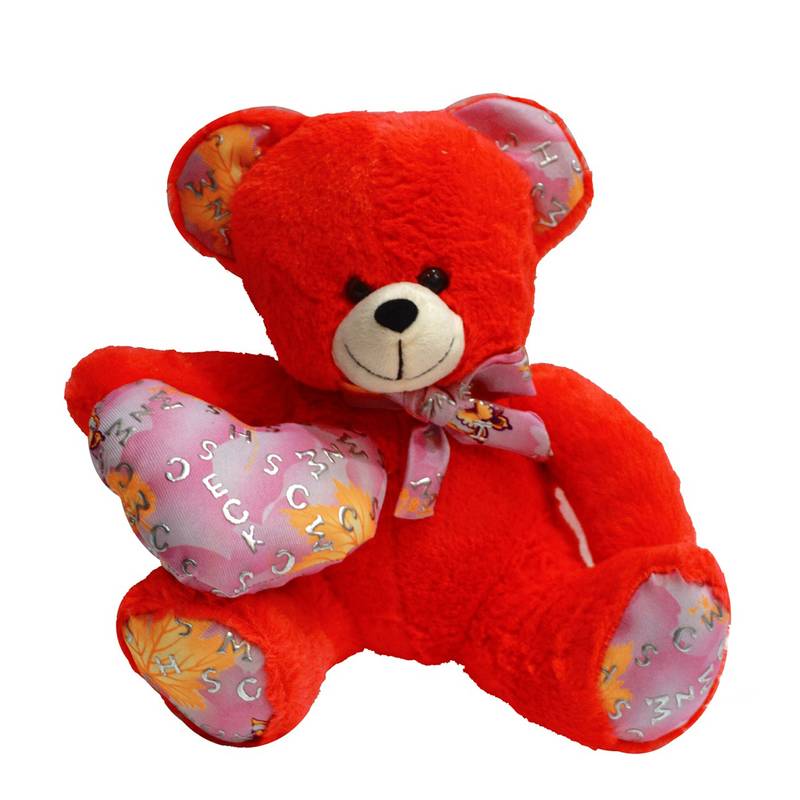 Cute Red Plush Teddy Bear - Aapno Rajasthan - 2641879