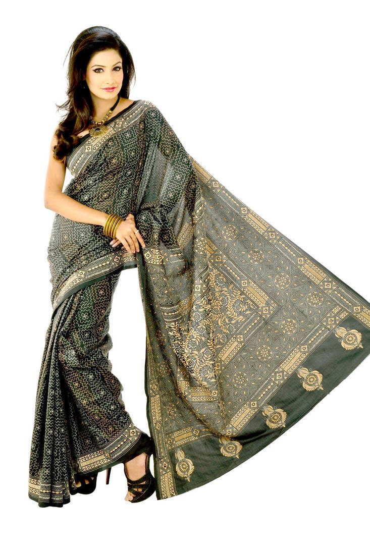 Designer handloom sarees multi colour silk saree - INDIAN SAREE MANDIR ...