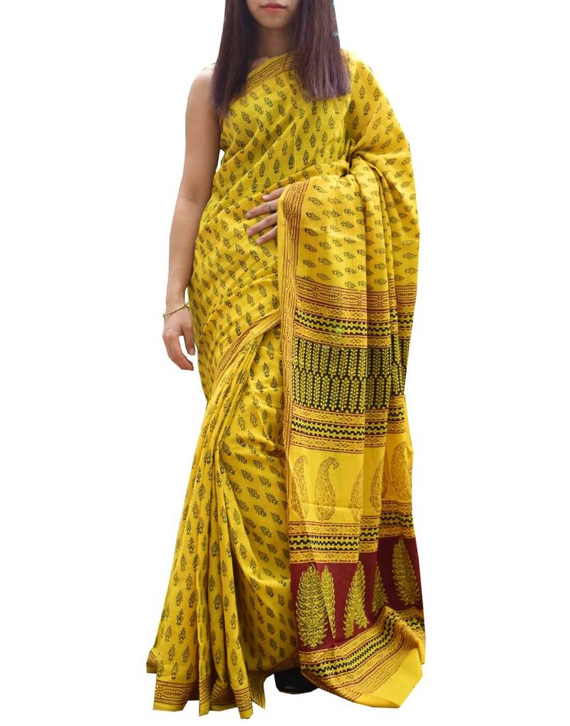 Bagh Print Cotton Saree Pattern 18 - Richa Pandey - 2653624