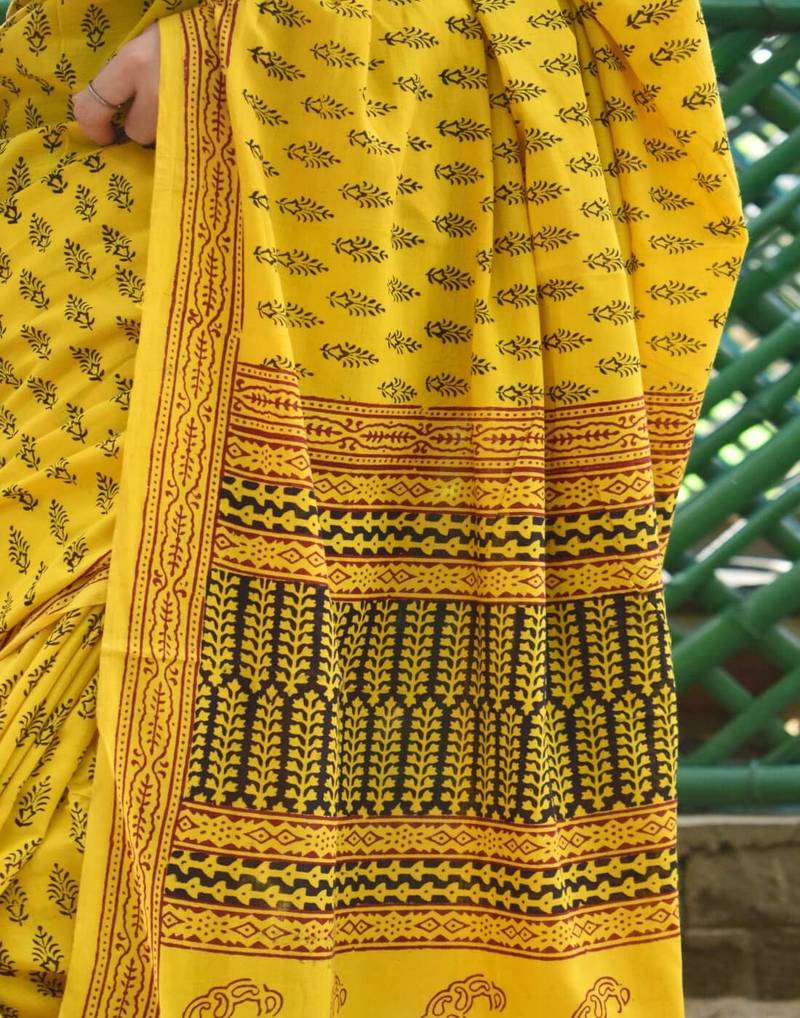 Bagh Print Cotton Saree Pattern 18 - Richa Pandey - 2653624