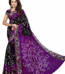 Purple art silk saree with blouse - Fabrica Fab - 2655847