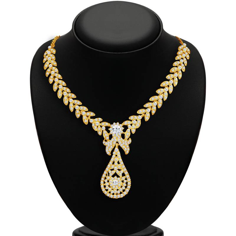 Stylish Gold Plated Ad Necklace Set For Women Sukkhi Online Private