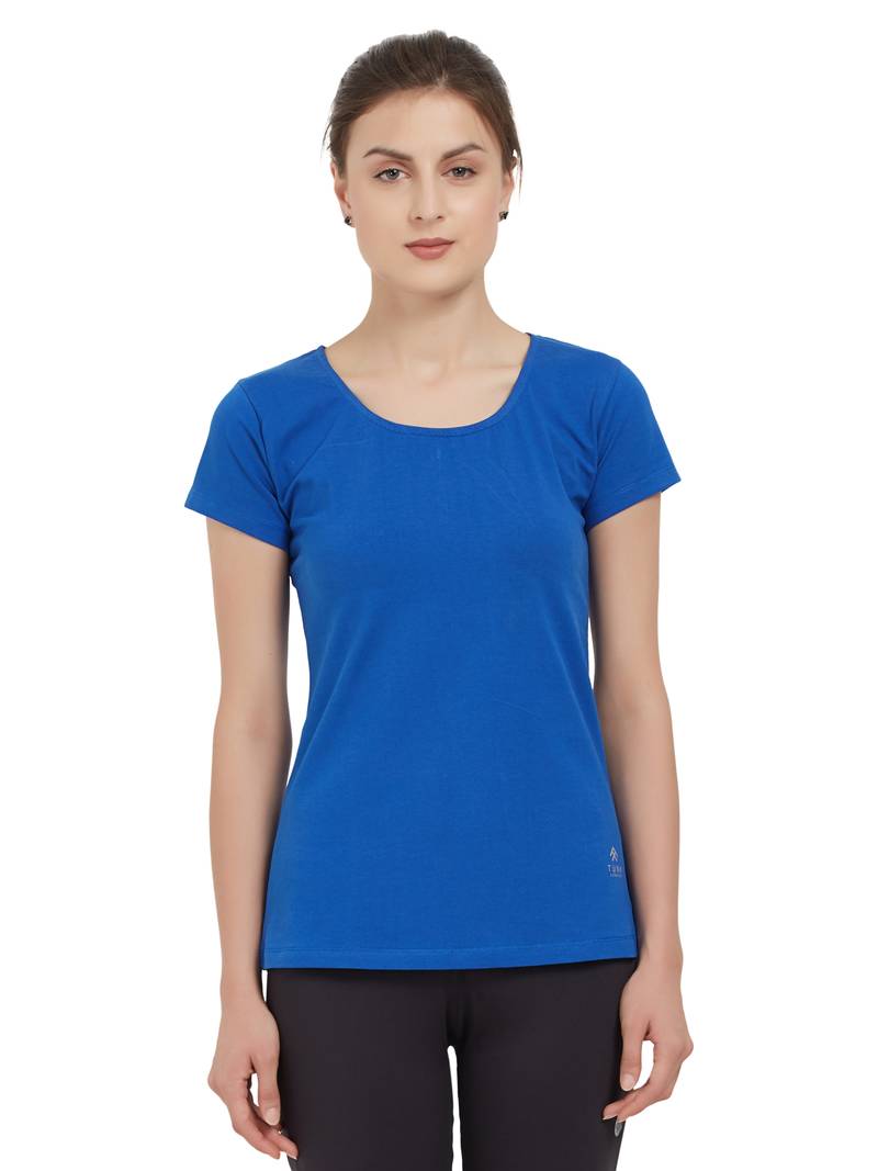 Royal Bluecotton Lycra Top For women - Tuna London - 2665195