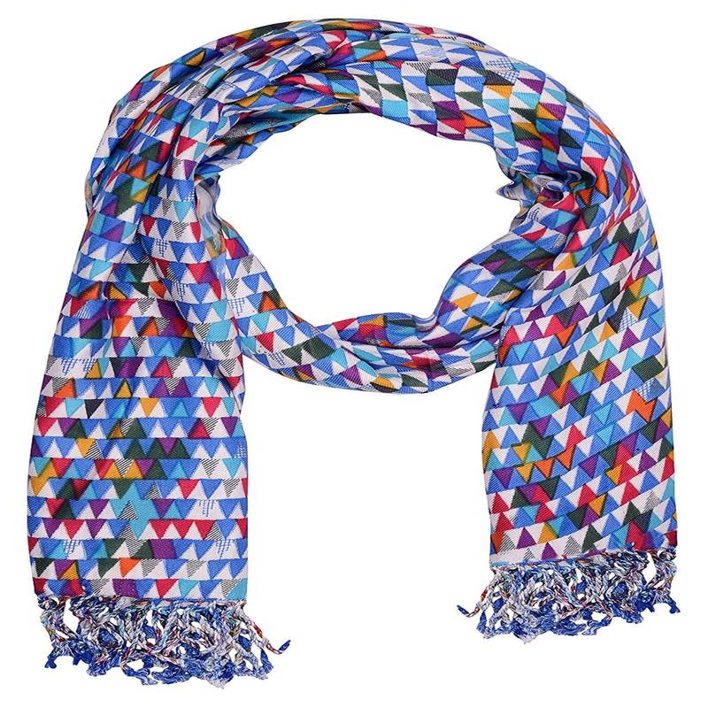 Multicolor Satin Designer Hijab Stole For Women - Mean Zoom - 2672122