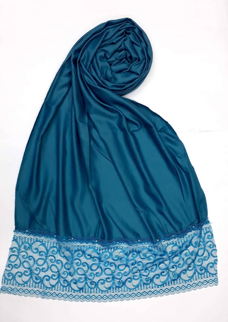 Multicolor satin designer combo hijab stole for women - Mean Zoom - 2672262