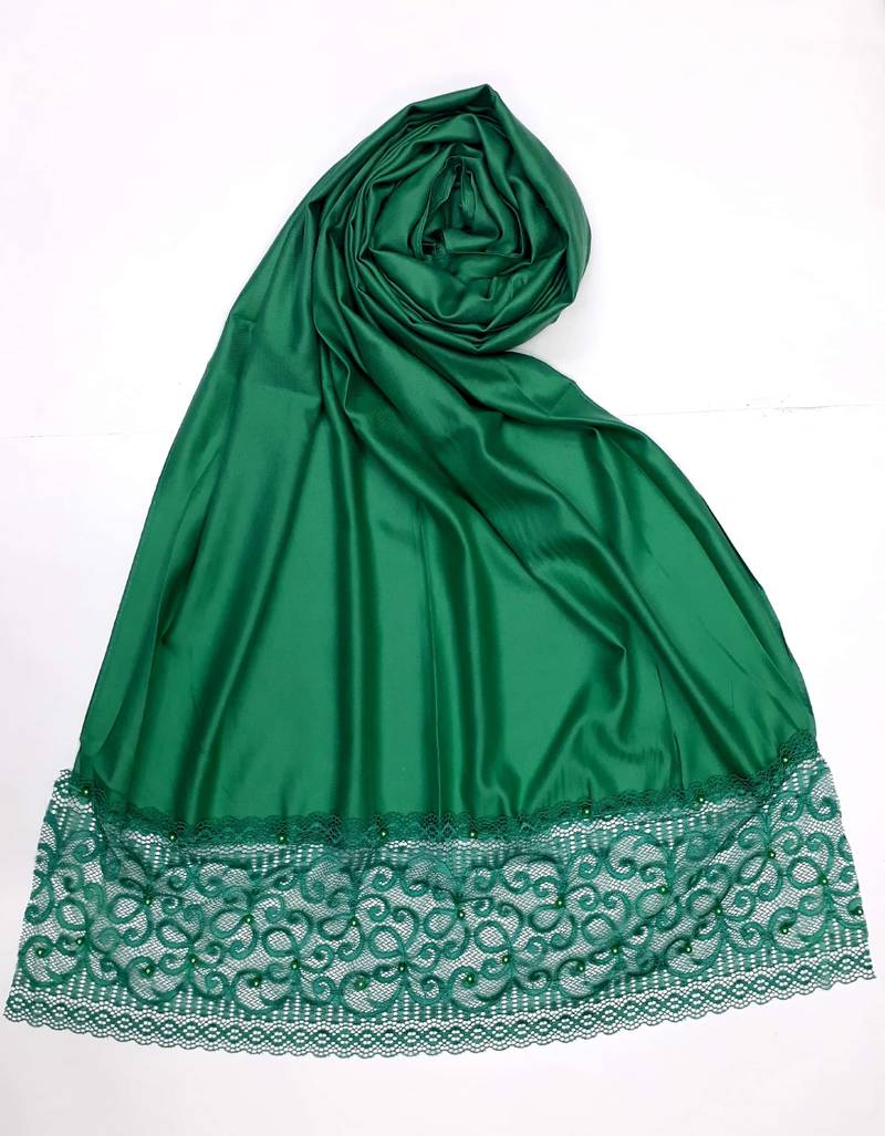 Multicolor satin designer combo hijab stole for women - Mean Zoom - 2672262