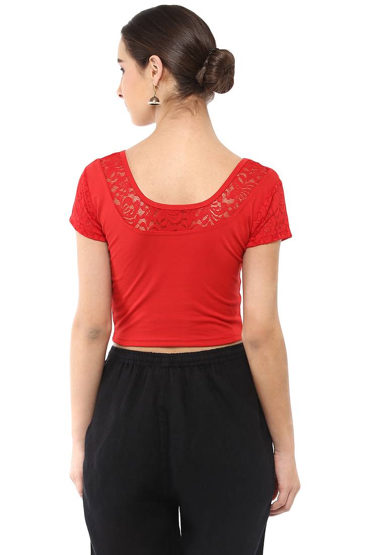 Multicolor Plain Lycra Cotton Combo Blouse - Om Clothing - 2675609