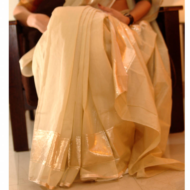 Pastel Cream Chanderi - Urban Pari - 2290