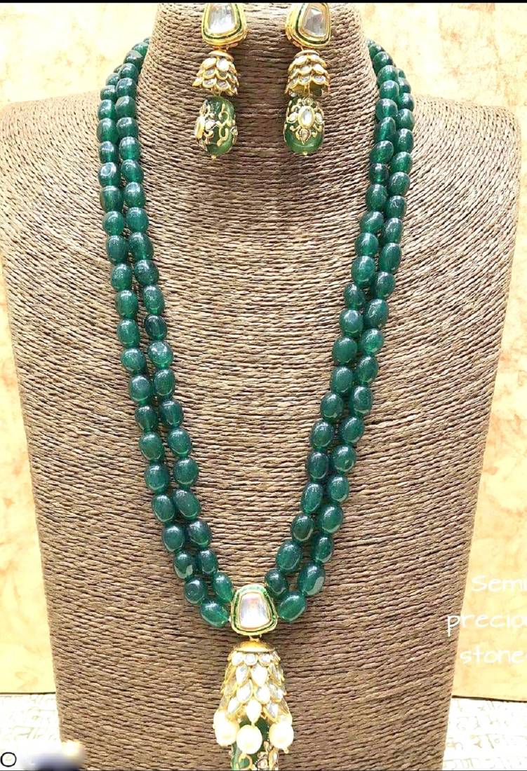 Green Necklace Sets - Runjhun Jewellery - 2690227
