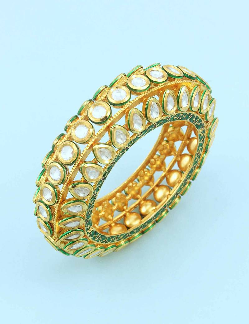 Clear Vilandi Kundan Kada Jewellery for Women - Orniza - 2695220