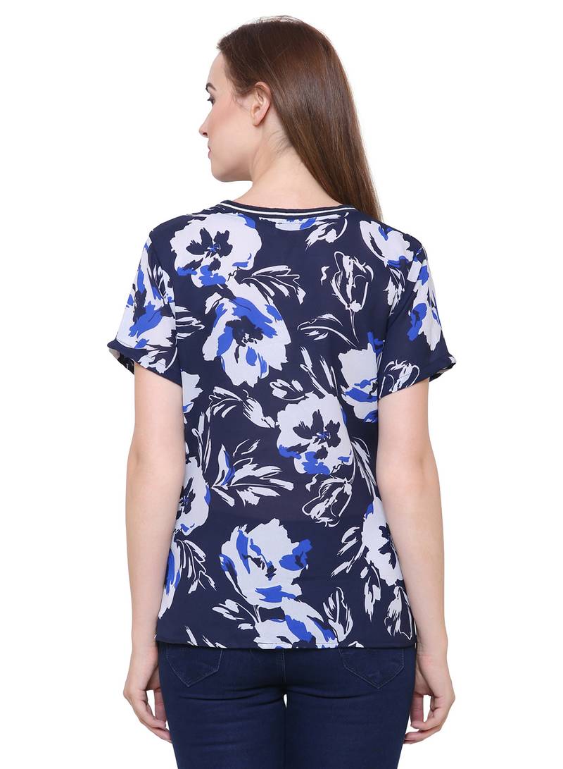 Multi Color Poly Viscose Floral Print tops - The Shopping Fever - 2696209