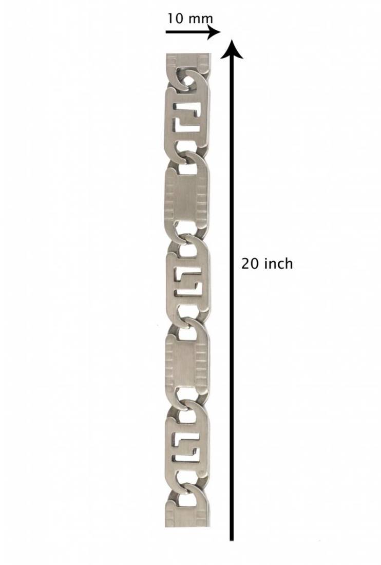 mens stainless steel silver matt finish italian link rope cha - the ...