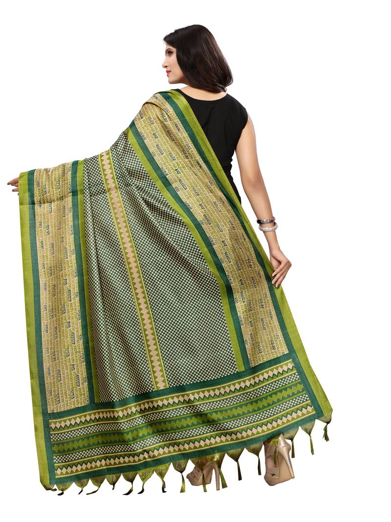 Dark Green Color Bhagalpuri Printed Women's Dupatta - Satrani Fashion ...