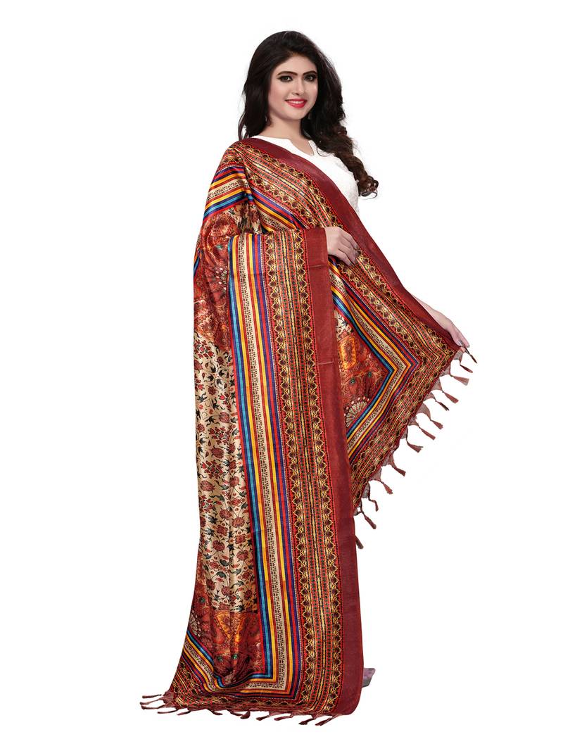 Multi Color Pashmina Digital Print Women's Dupatta - Satrani Fashion ...