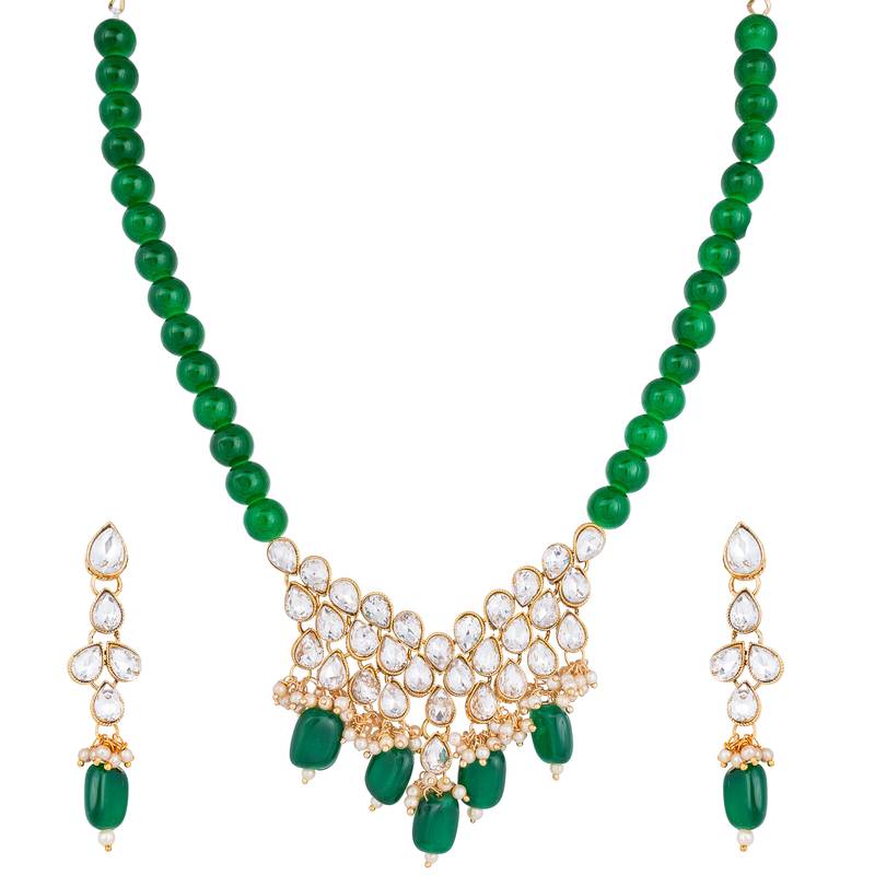 Green diamond necklaces - Pankh Creation - 2724472
