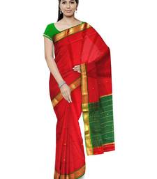 Red Puneri Saree Puneri Silk Saree With Blouse - KORIE - 2717576